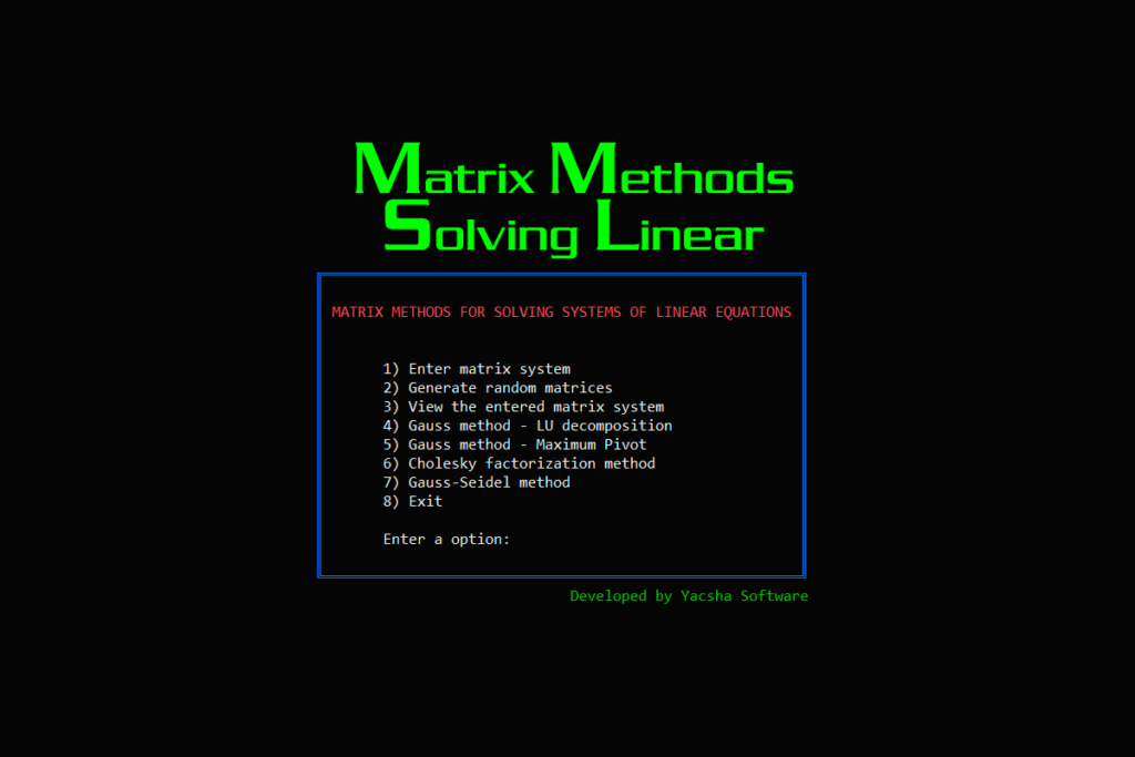Matrix Numerical Methods for Solving Systems of Linear Equations in C++ - The World of Chaos ...