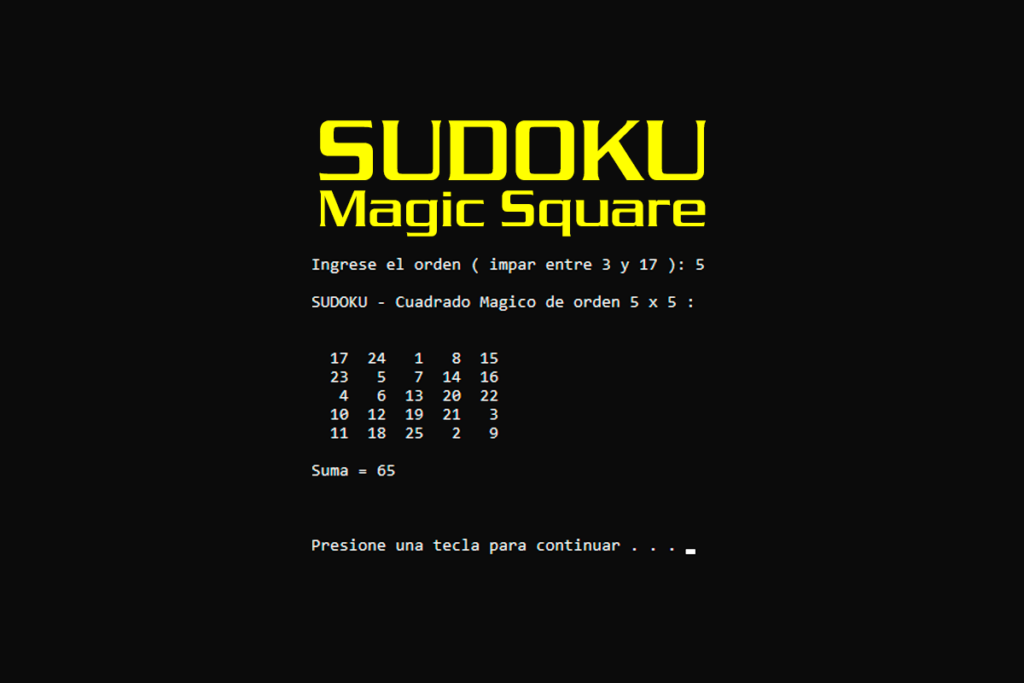 Sudoku Magic Square in C++ - The World of Chaos - C++, Visual C++ MFC